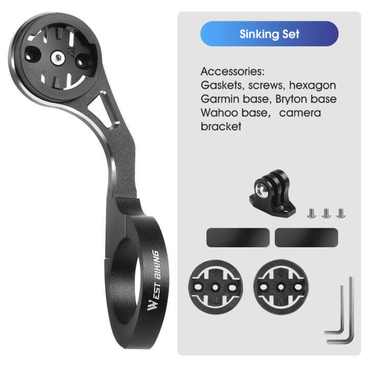 WEST BIKING Bicycle Computer Holder Camera FlashLight Stander GPS Bike Mount for iGPSPORT Garmin ...