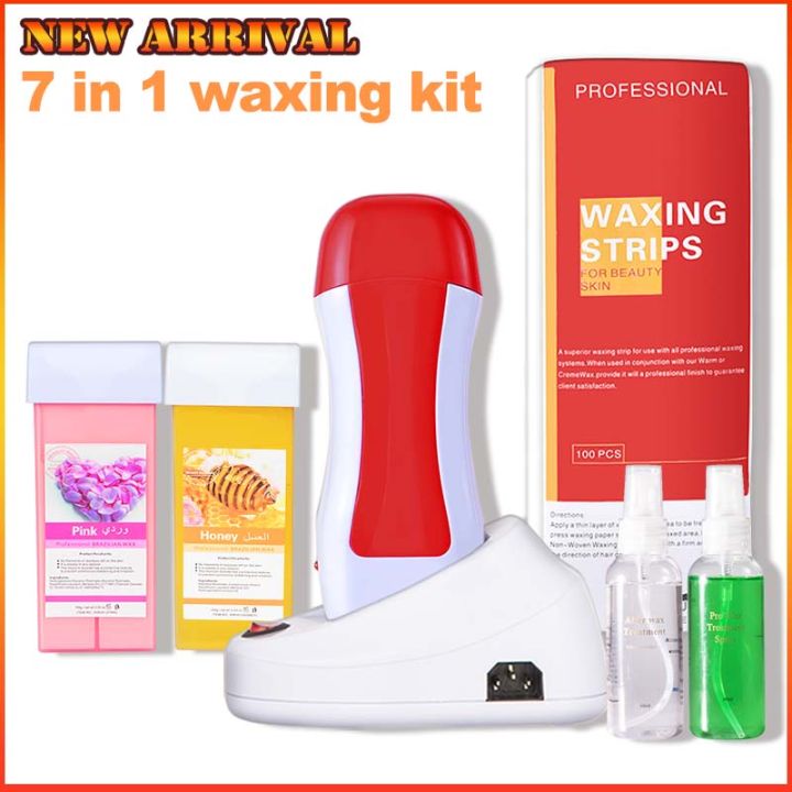 7 In 1 Handheld Waxing Kit Spa Roller Wax Hair Removal Complete Waxing Kit For Beginners Lazada Ph