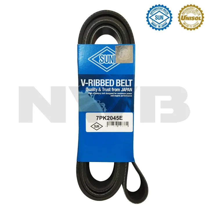 SUN V-Ribbed Belt 7PK2045 for Toyota Innova, Fortuner, Hi-lux 2016-2018 ...