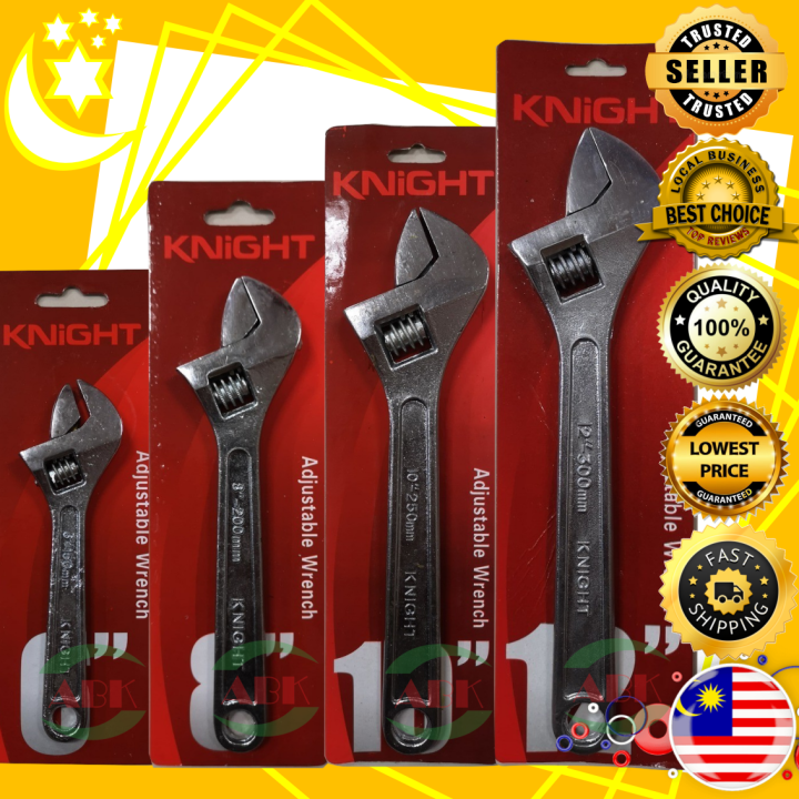KNIGHT SWITCH SPANNER ADJUSTABLE WRENCH SPANAR HIDUP (6 INCH / 8 INCH ...