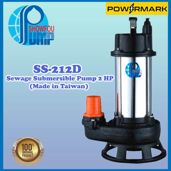 Showfou SS-212D Sewage Submersible Pump 2 HP (Made in Taiwan) [POWERMARK | SWP] | Lazada PH