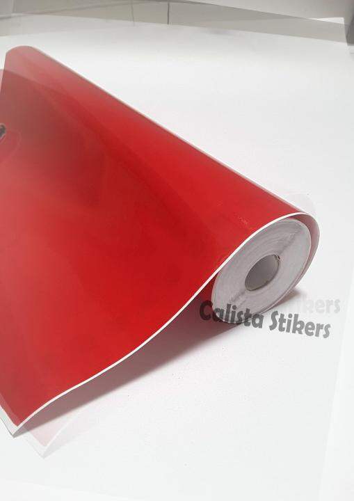 Stiker Skotlet Merah Transparan Glossy Mengkilap Red Motor | Lazada ...