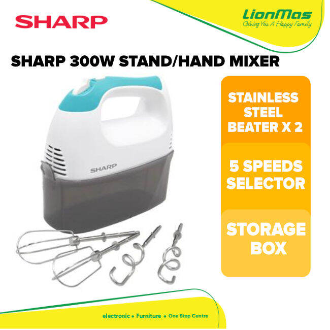 SHARP 300W Stand/Hand Mixer - EMH55WH | Lazada