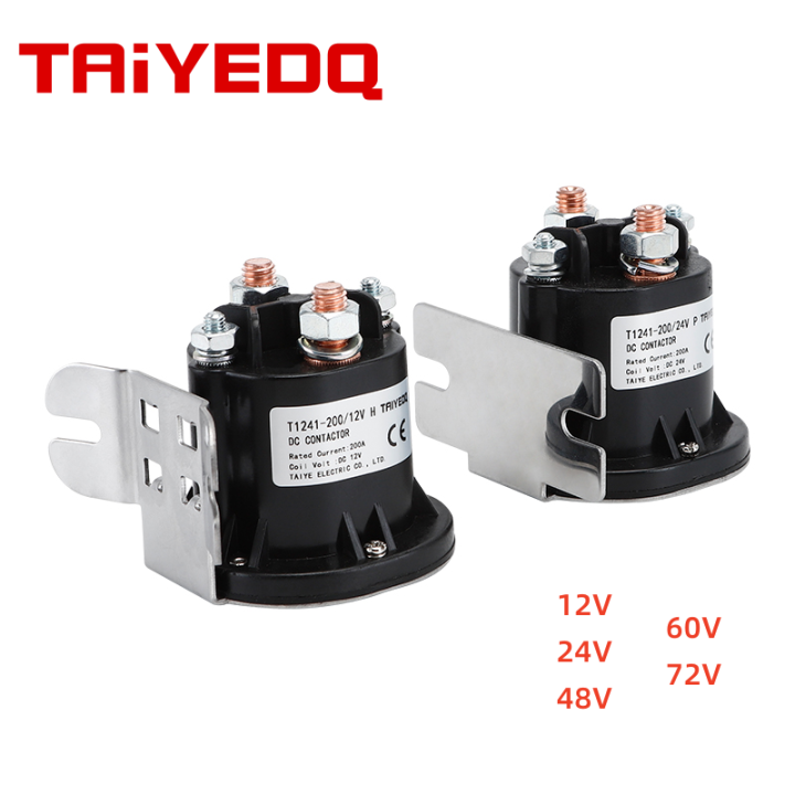 200A DC Pump Contactor Contact Switching Capability T1241-200 12V 24V ...