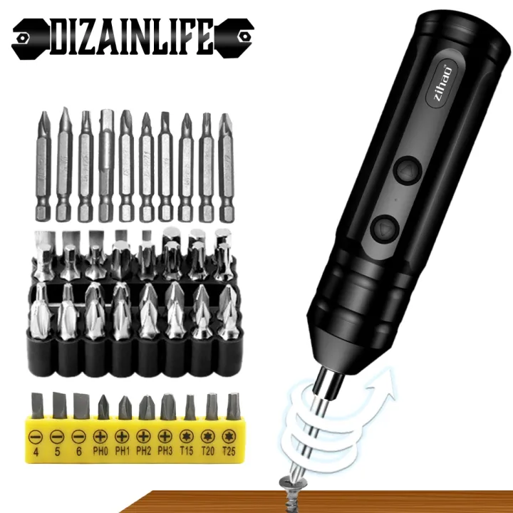!!Mini!Cordless!Electric!Screwdriver!Set!Rechargeable!Precision ...