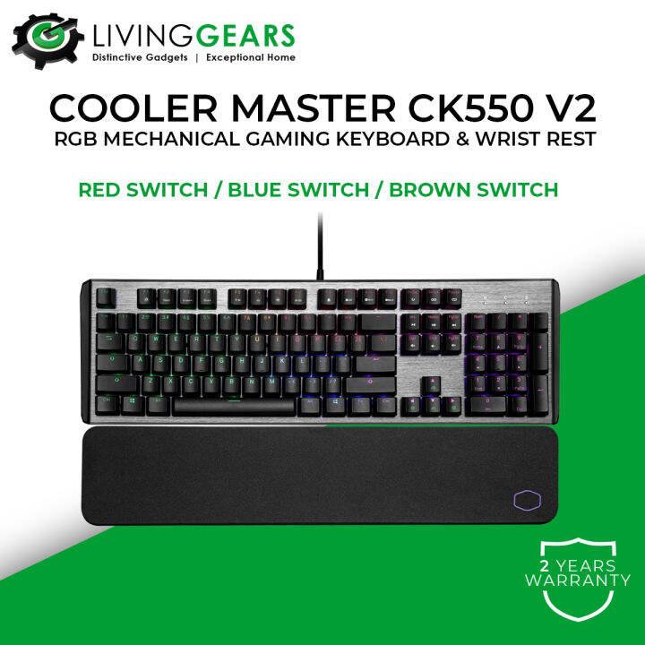 Cooler Master Gaming Keyboard Rgb CK550 V2 Red / Blue / Brown Switch ...