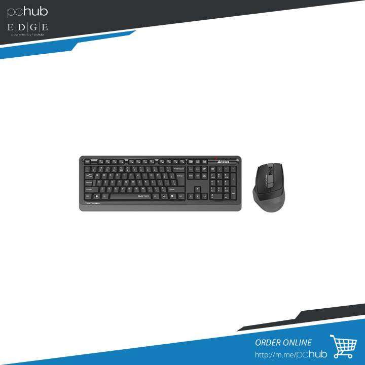 [km combo] A4tech Styler FGS1035Q, grey, wireless desktop, keyboard + mouse | Lazada PH