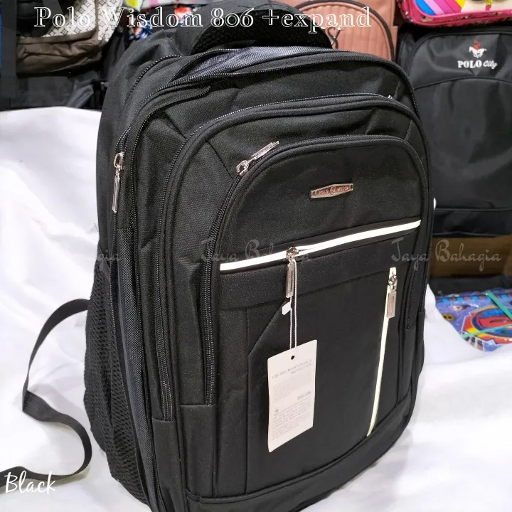 Ransel Laptop 18 Inch Expandable Polo Wisdom Lock Kombinasi Tas Sekolah ...