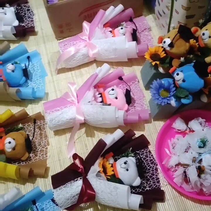 Buket Boneka Jaring Putih, Buket Wisuda, Buket Ultah, Buket Anniversary ...