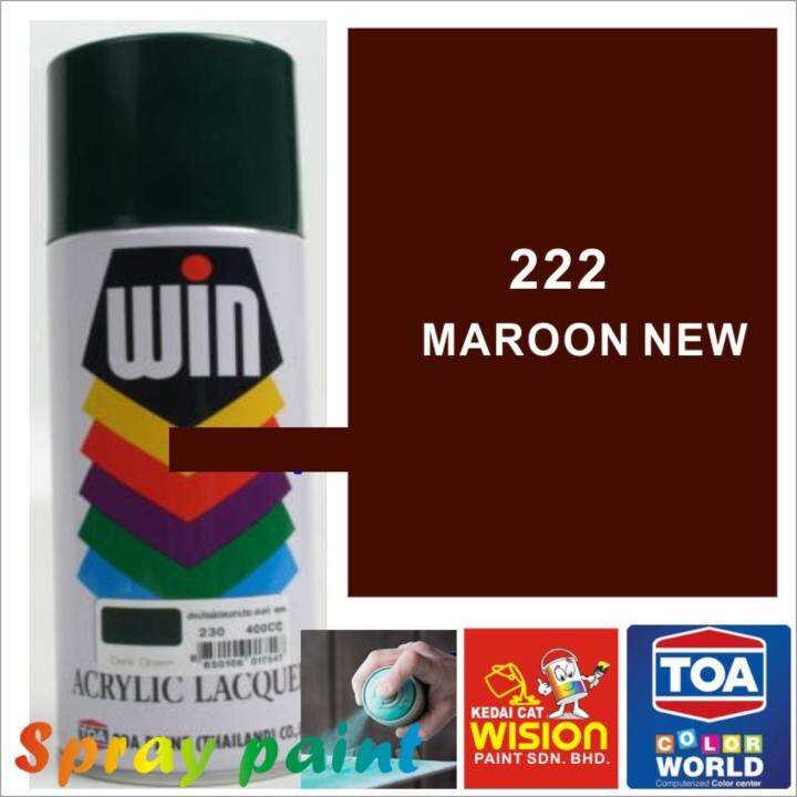TOA Win All-Purpose Aerosol Spray 400ml - 222 Maroon New | Lazada