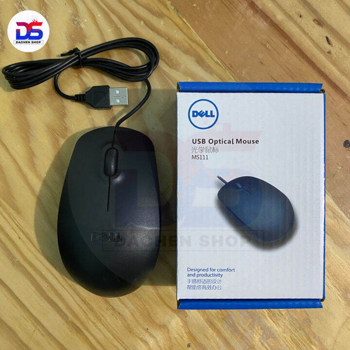 Dachen Shop DELL MS111 Wired USB Optical Mouse for Computer Laptop ...