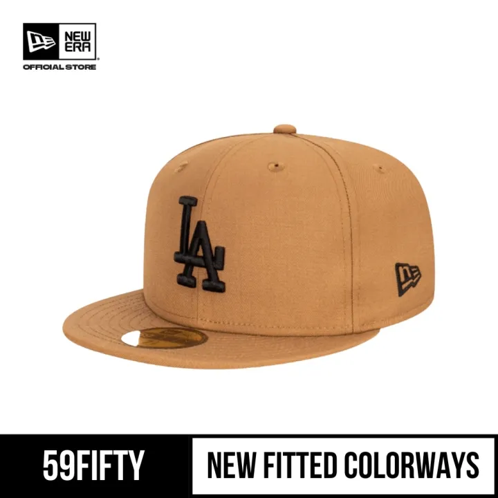 New Era 59FIFTY Los Angeles Dodgers Wheat Black Brown Fitted Cap ...