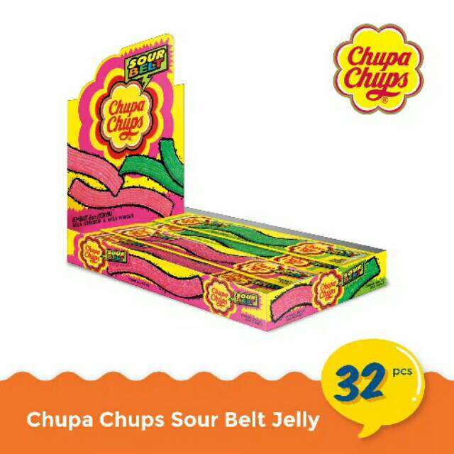Permen Chupa Chups Sour Belt 1 Box isi 32pc | Lazada Indonesia