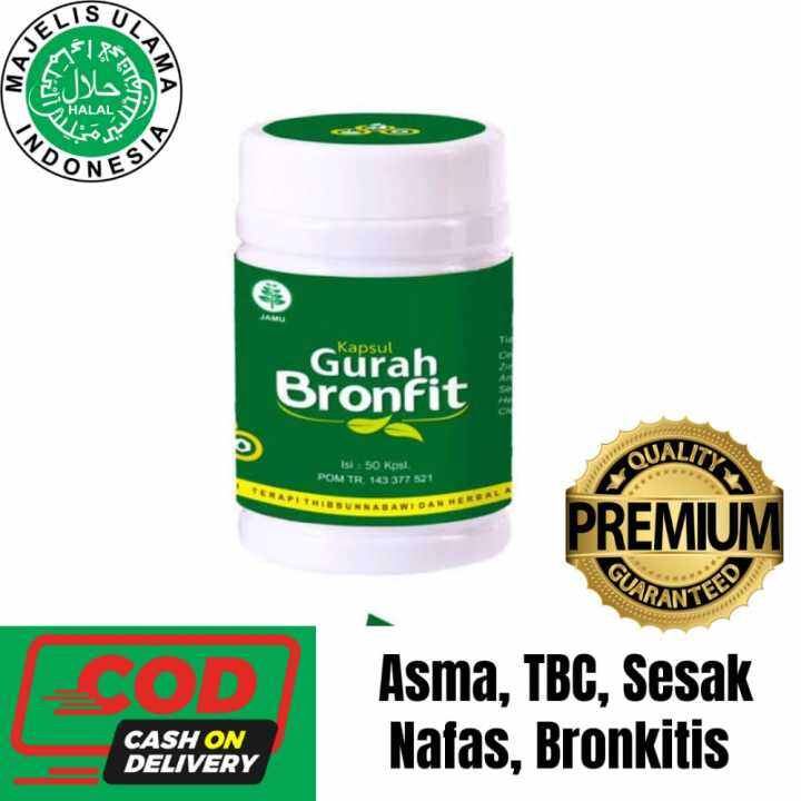 KAPSUL GURAH BRONFIT (50 KAPSUL) OBAT ASMA TBC BATUK SESAK NAFAS PARU ...