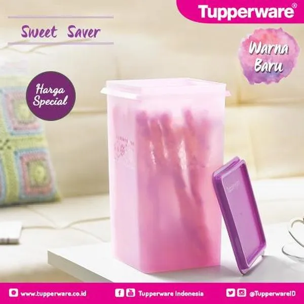 MOSAIC SWEET SAVER UNGU TUA / UNGU MUDA / GOLD TOPLES TUPPERWARE ...