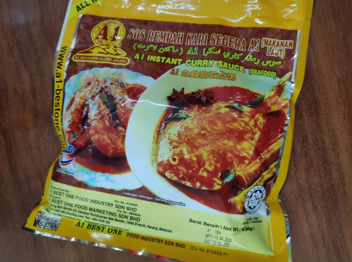 A1 Instant Curry Paste Sauce Best One Seafood 230g A1 Mountain Globe ...