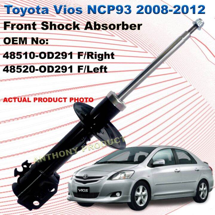 Toyota Vios NCP93 Front and Rear Shock Absorber Gas type | Lazada