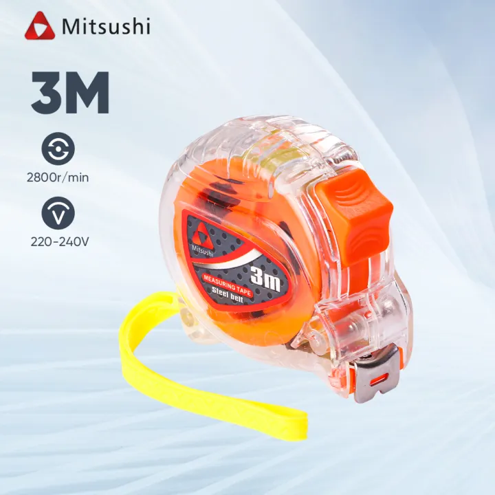 Mitsushi MTJC3M 3m/10 ft. Steel Measuring Tape/Transparent Steel Tape ...