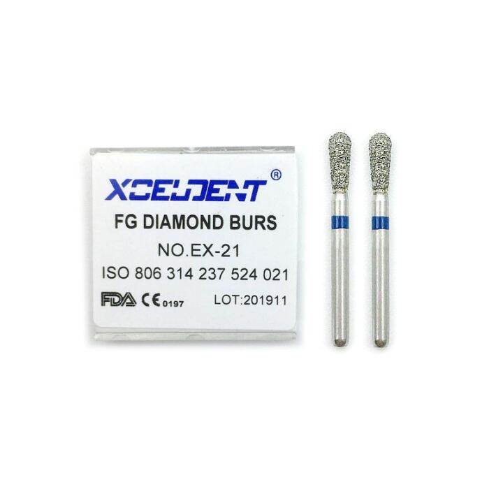 Dental 1.6mm FG Diamond Bur Drill Set Fit High Speed Handpieces ...