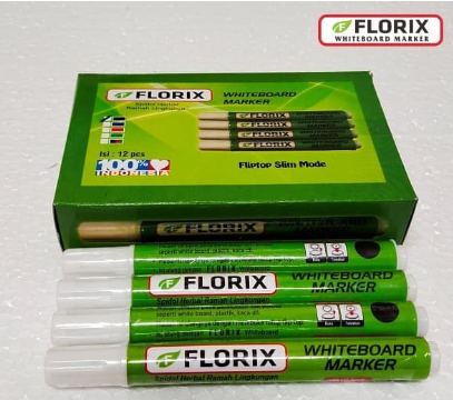 Spidol Whiteboard FLORIX dengan Ink Catridge System (Inks Tank) Hitam ...