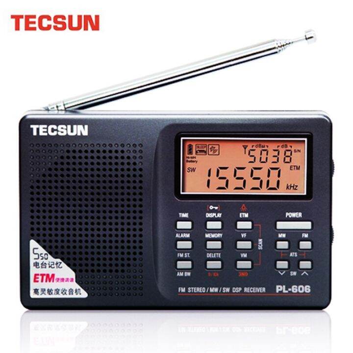 Tecsun PL-606 Digital PLL FM Stereo /LW/SW/MW DSP Receiver Lightweight ...