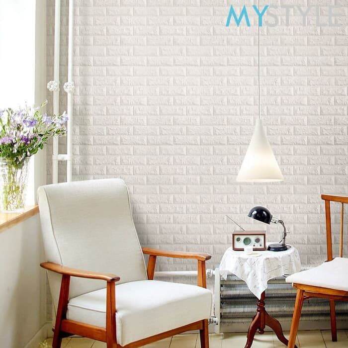 [ COD ] WALLPAPER DINDING 3D FOAM STICKER DINDING BATA WALLPAPER BUSA | Lazada Indonesia