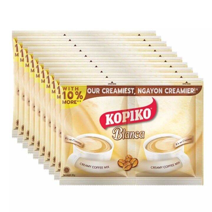 Kopiko 3in1 Coffee - Blanca Twin Pack 58g x 10 sachets | Lazada PH