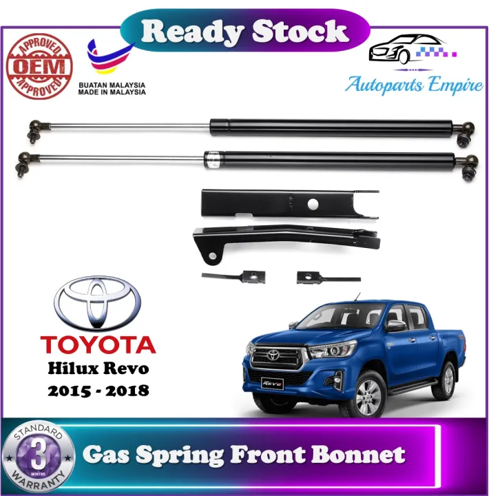 Toyota Hilux Revo Rogue Rocco 】Gas Spring Front Bonnet Strut - Front ...
