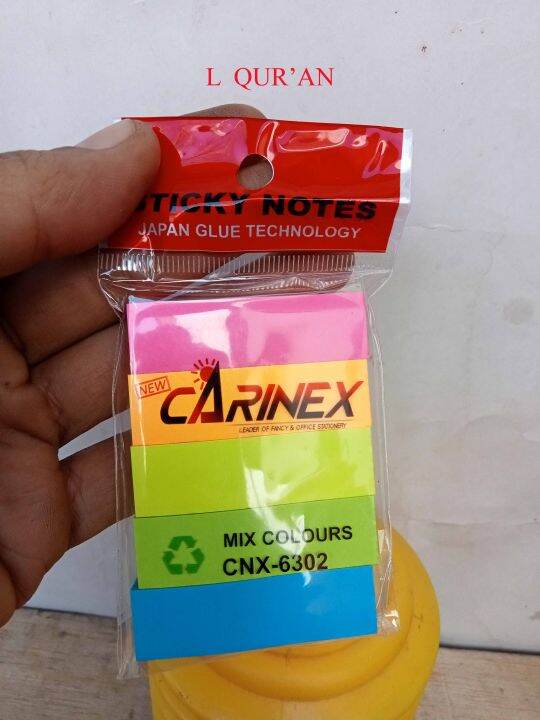 Pembatas / Sticky Notes Merk Carinex Ukuran 2 x 5 cm 1 pack isi 100 ...