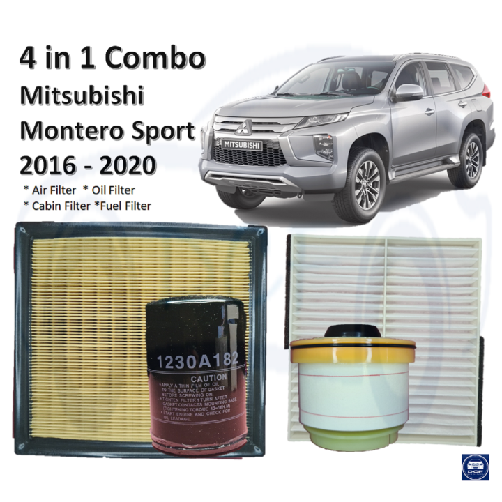 4 in 1 Combo : MITSUBISHI Montero Gen3 (2016-2020) : Air filter, Cabin ...