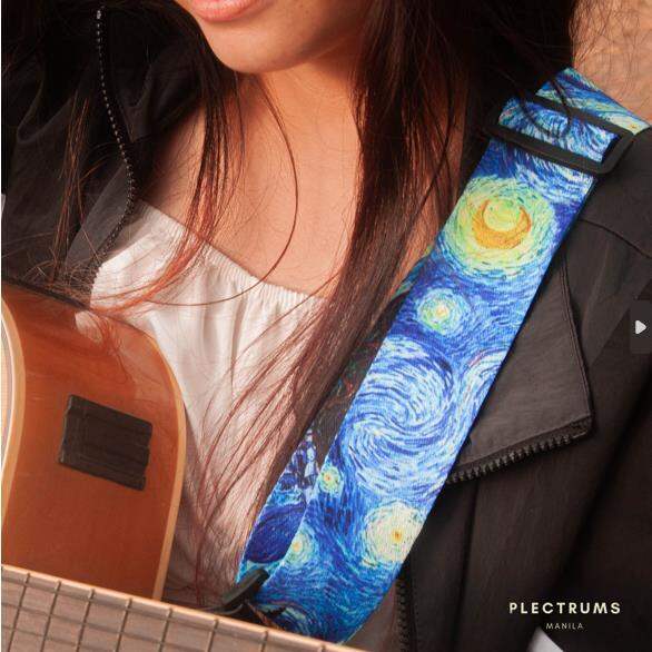 Van Gogh The Starry Night Acoustic Electric Guitar Strap Plectrums ...