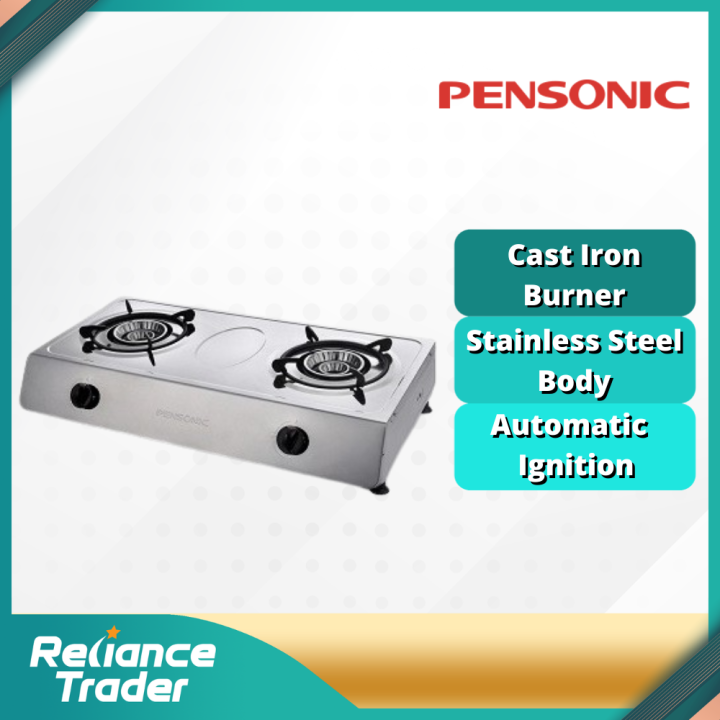 Pensonic Stainless Steel Double Gas Stove PGC-5602S | Lazada