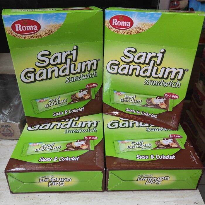sari gandum 1 box isi 12 bungkus / sari gandum / biskuit gandum ...