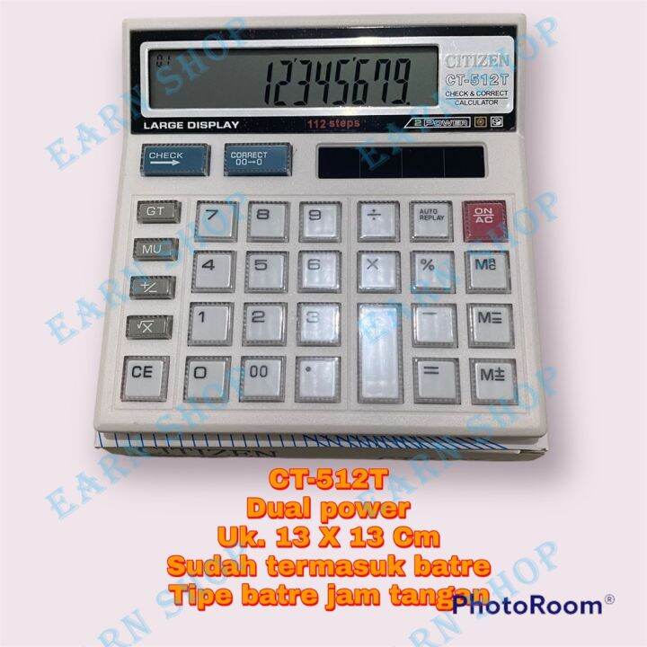 Kalkulator Citizen CT-512T kalkulator 12 digit ukuran sedang Kalkulator ...