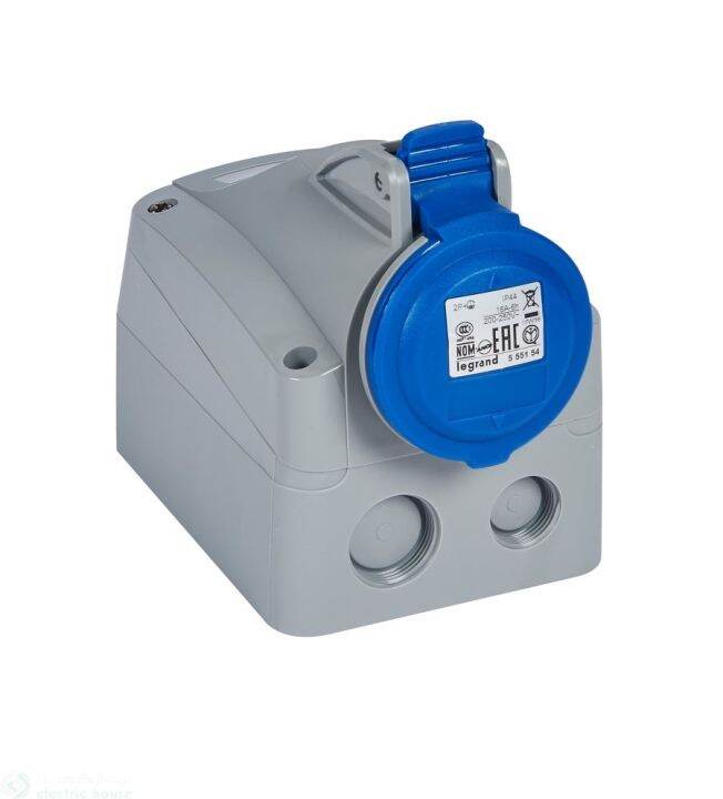 LEGRAND 555154 Surface Mounting Socket 1Phase 16A IP44 2P+E 3Pin ...