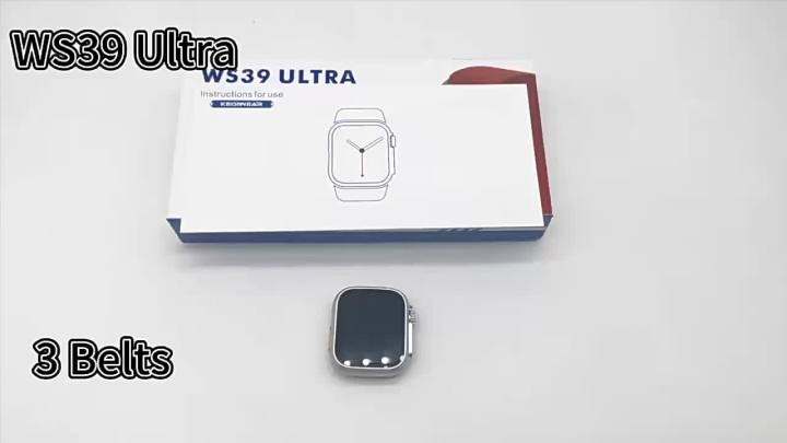 นาฬิกาสวมใส่อัจฉริยะ WS39 Ultra รุ่นยอดนิยม GPS ที่ตั้งสายนาฬิกาสามสาย ...