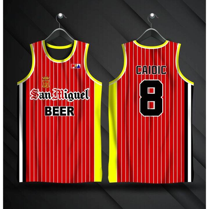 PBA RETRO JERSEY | SAN MIGUEL BEER STRIPES ALLAN CAIDIC #8 | FULL ...