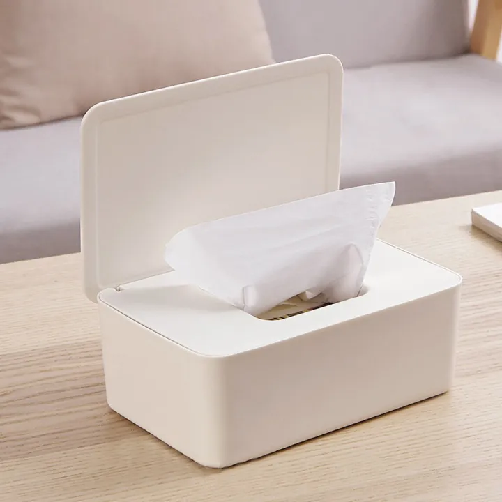 Wet Tissue Storage Box With Lid Face Mask Storage Tissue Dispenser Case ...