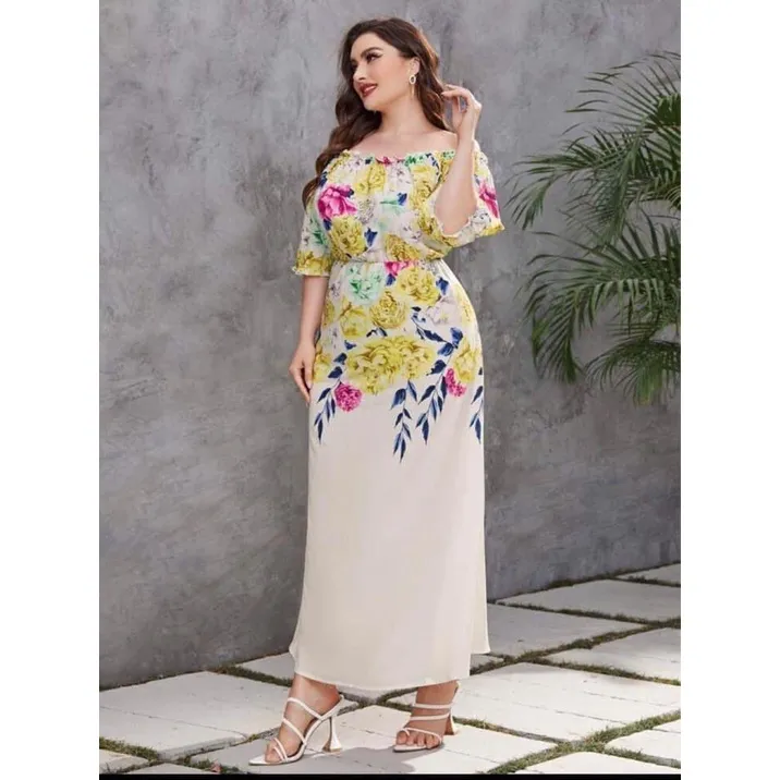🔥 DGC Fashion [COD] Korean Trending floral Fashion Maxi Dress Casual 🔥 ...
