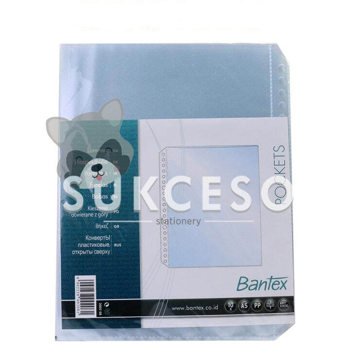 Bantex Pocket A5 2002 08 10 Sheet/Lembar Plastik Kantong Dokumen Murah ...