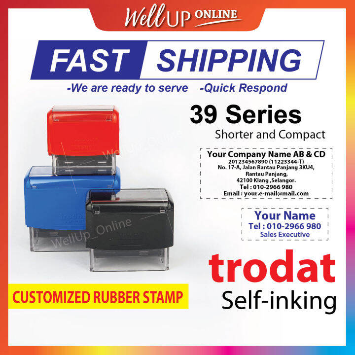 Trodat - 39 Series Self-inking (Chop) Rubber Stamp | Lazada