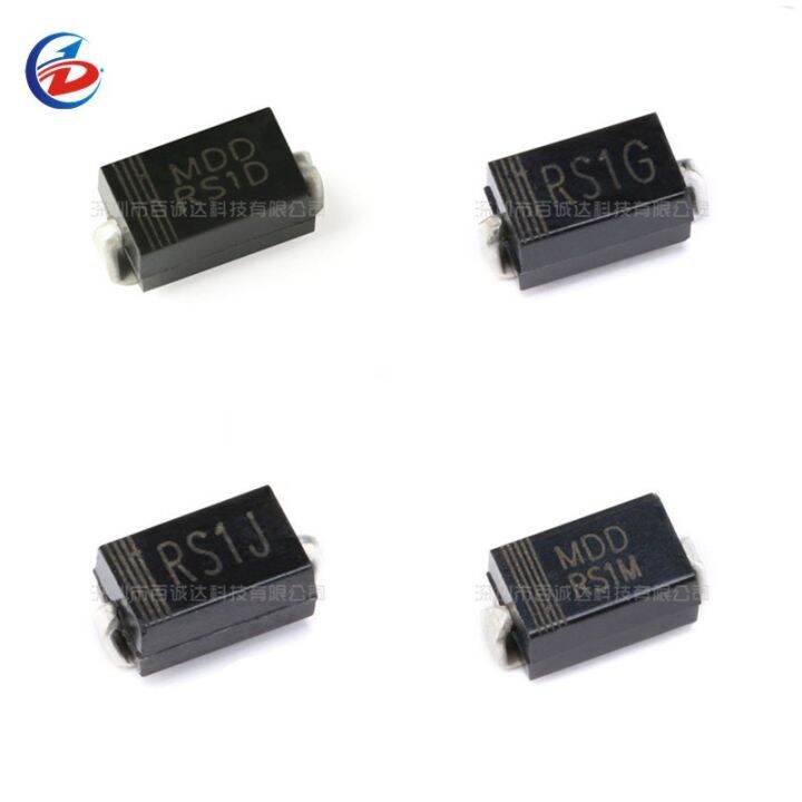 10ชิ้น RS1D SMD RS1J RS1G RS1M SMA ตัวทำกระแสตรงไดโอดกู้คืนที่รวดเร็ว ...