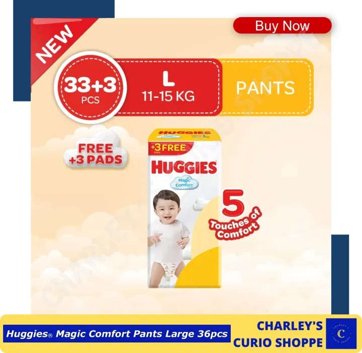 Huggies Magic Comfort Diaper Pants Jumbo Large 36 pcs | Lazada PH