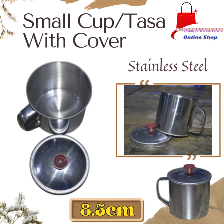 Small Cup/Tasa With Cover 8.5cm Stainless Steel | Lazada PH