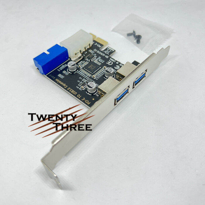 PCIE USB 3.0 2 PORT WITH 20 PIN HEADER FRONT PANEL PCI-E X1 CARD ...