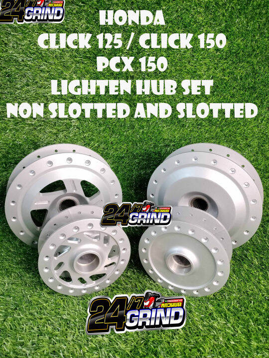 LIGHTEN HUB SET HONDA CLICK 125 / CLICK 150 / PCX 150 SLOTTED AND NON ...
