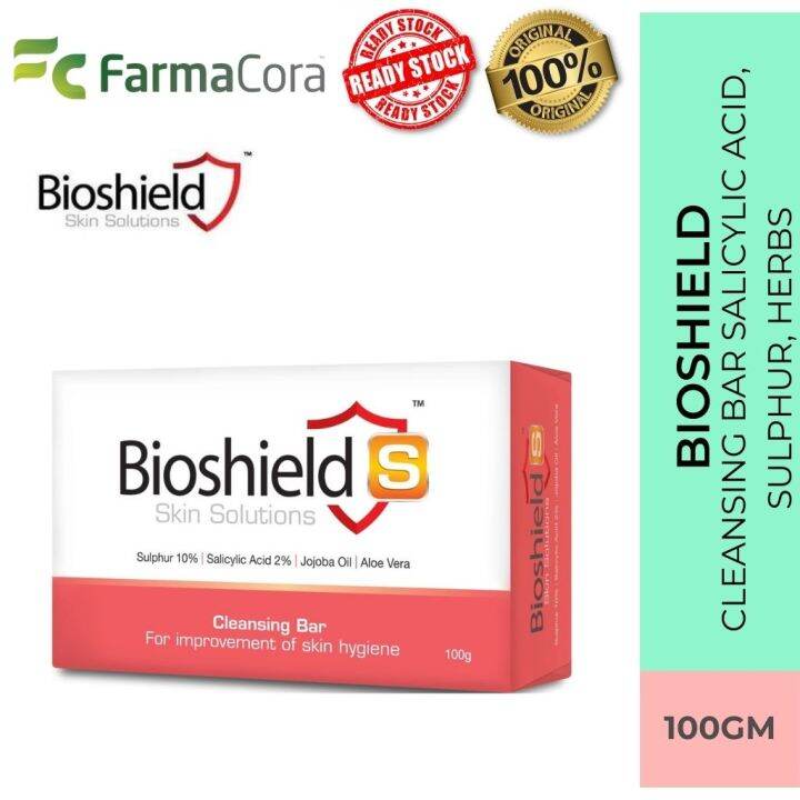 BIOSHIELD Cleansing Bar Salicylic Acid, Sulphur, Herbs 100g | Lazada