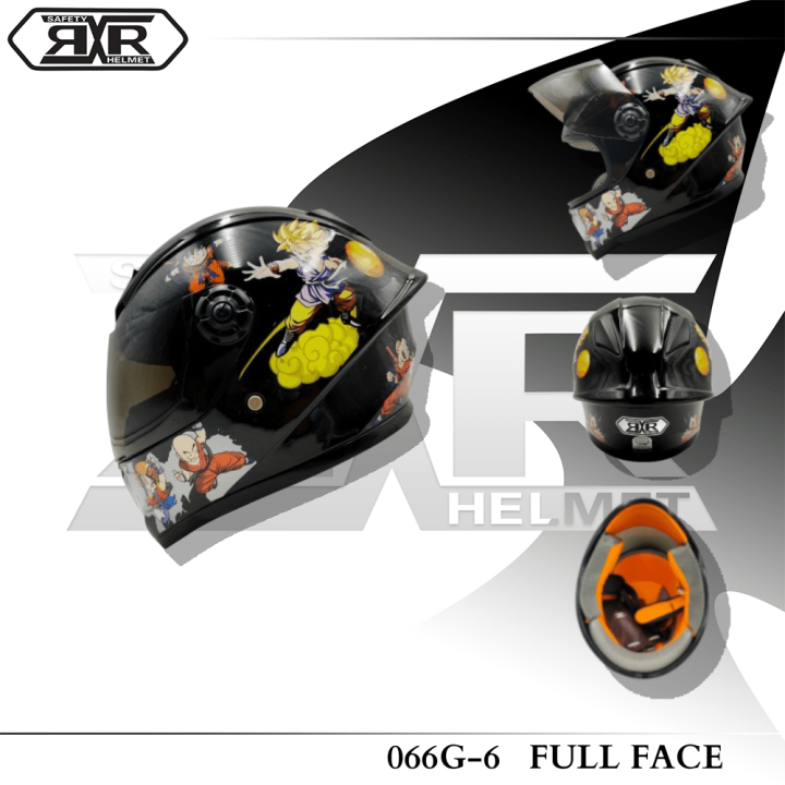 RXR 066G-6 Full Face With ICC(BPS) Black Mirror Cross-Country Racing ...