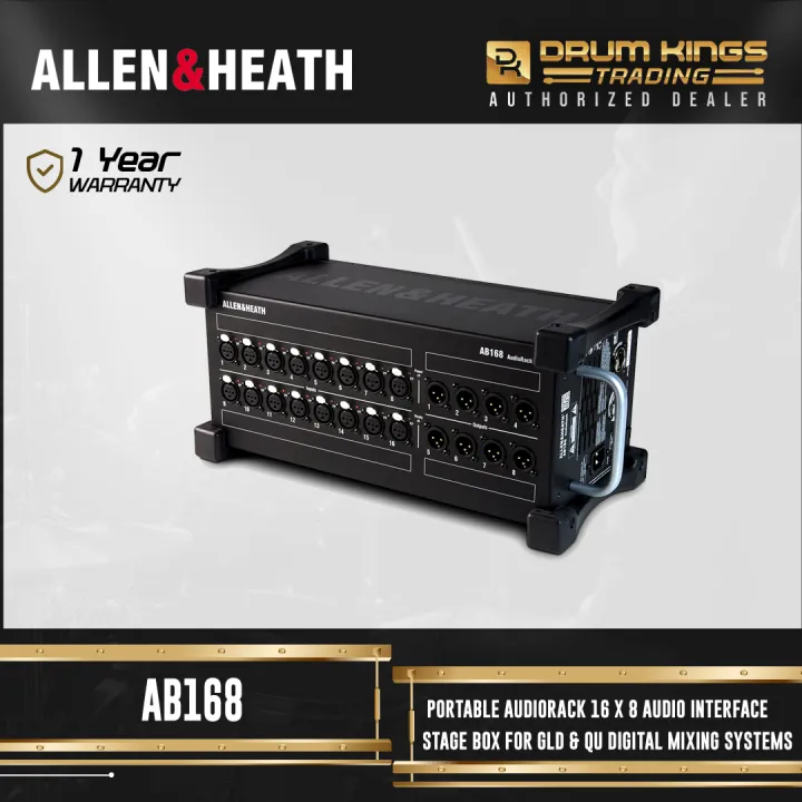 Allen & Heath AB168 16 XLR Input / 8 XLR Output – 48kHz AudioRack ...