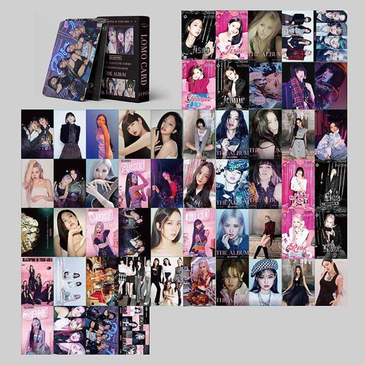 [Ready Stock] 54Pcs/set Kpop Blackpink The Album LOVESICK GIRLS Paper Lomo Photo Card Jisoo Lisa ...